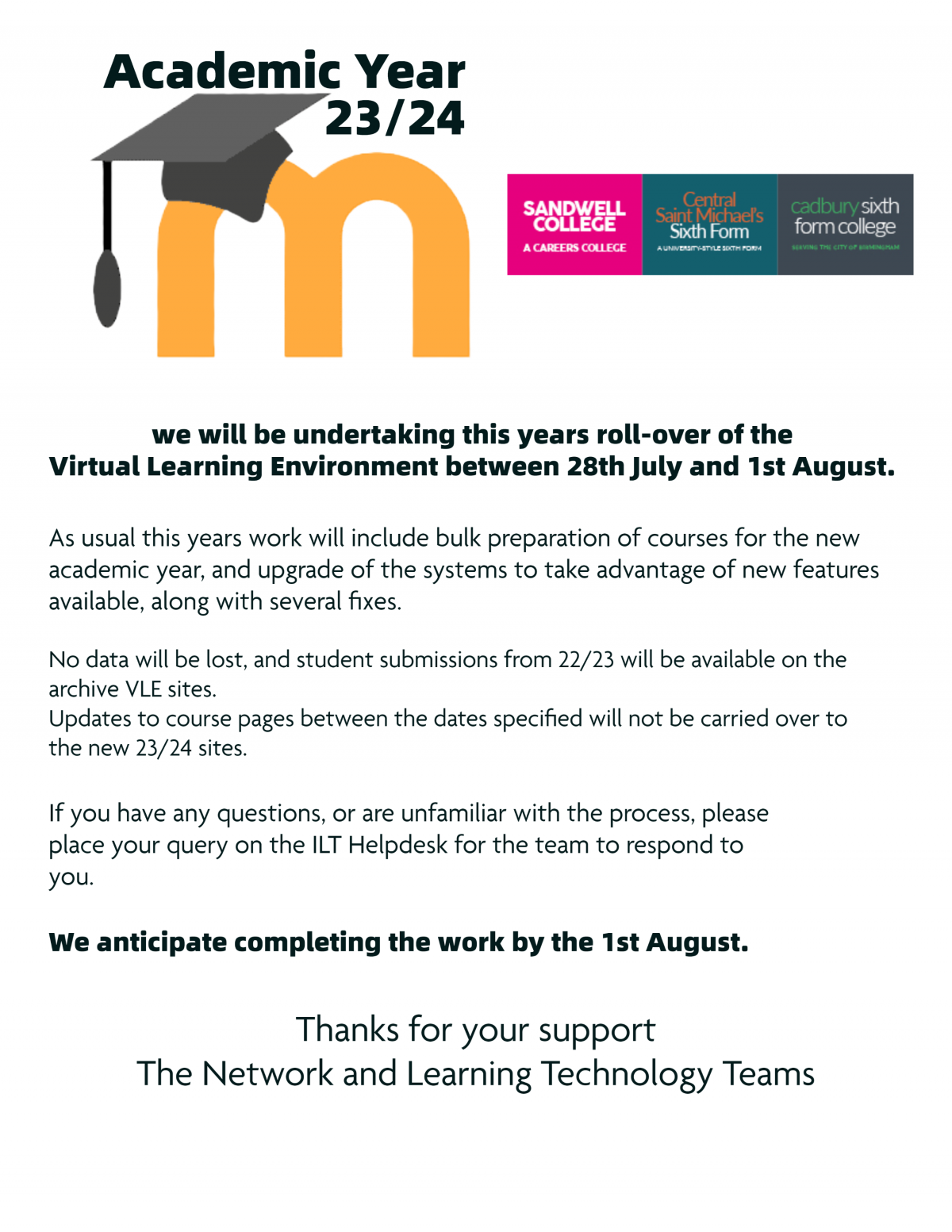 IT & Network Services – Summer Support